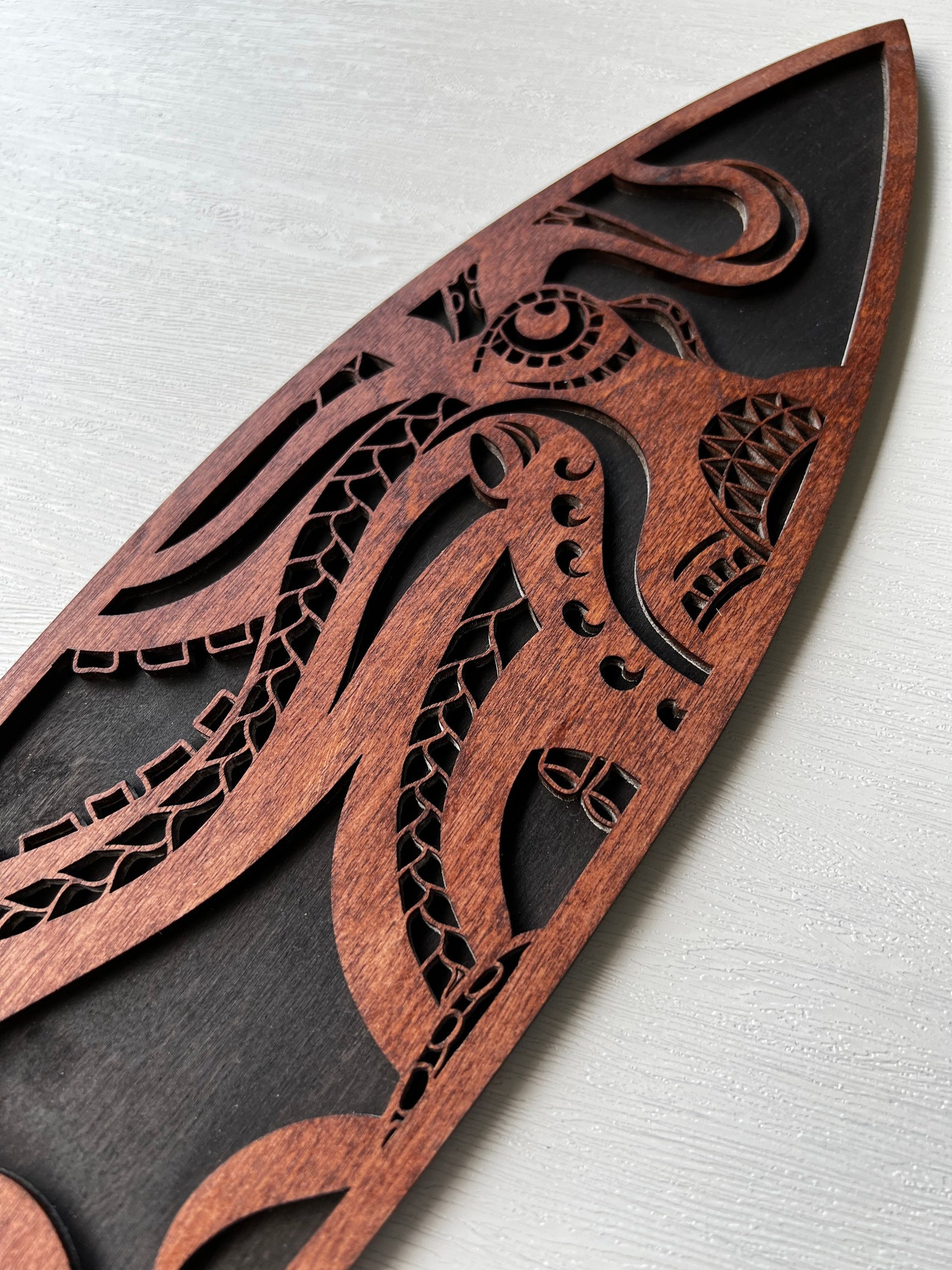 Octopus Surfboard Art. Hawaii Tako Surfboard Wall Decor. - Etsy