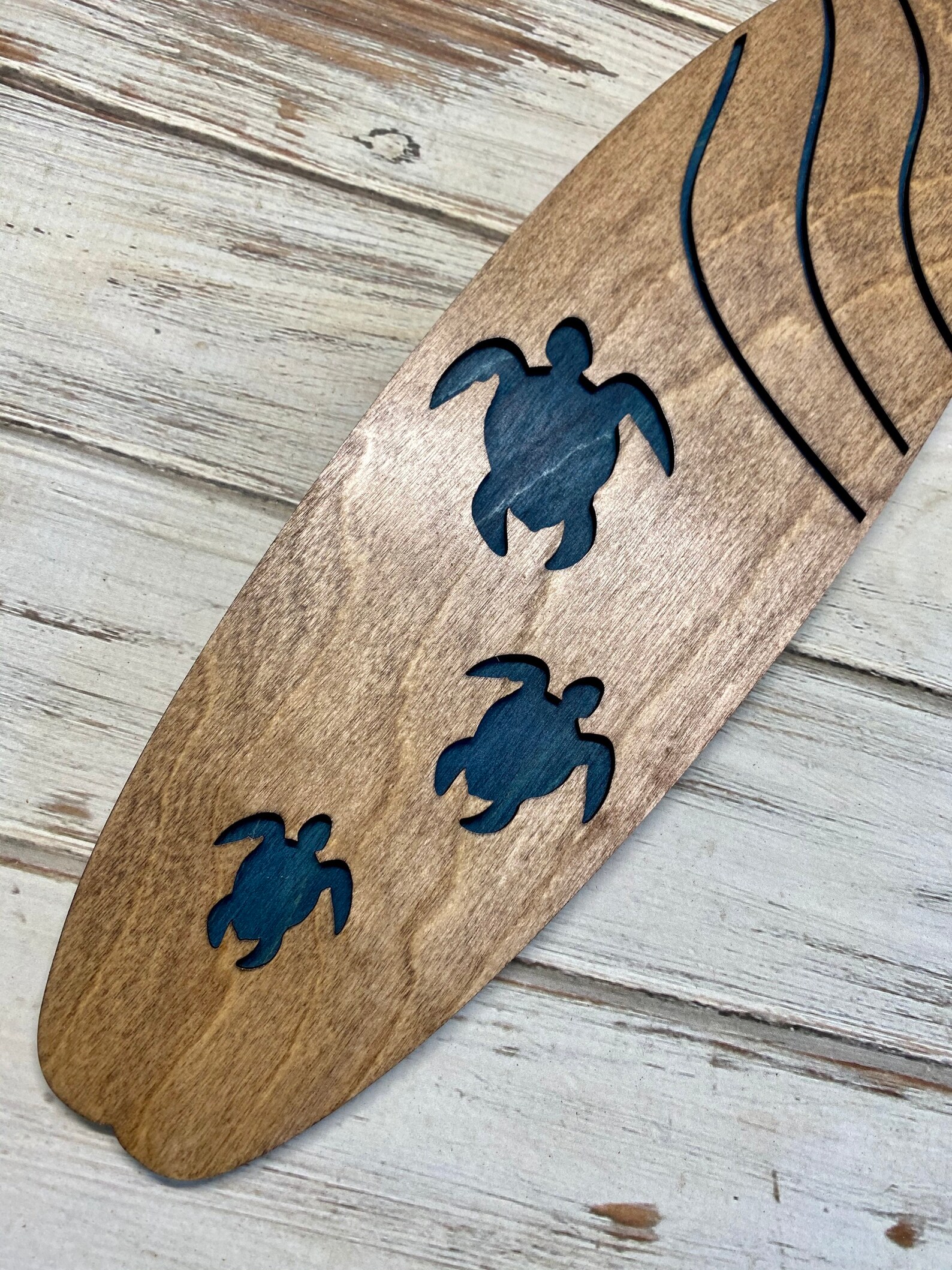 Sea Turtle and Waves Surfboard. Ocean Decor. Beach House | Etsy