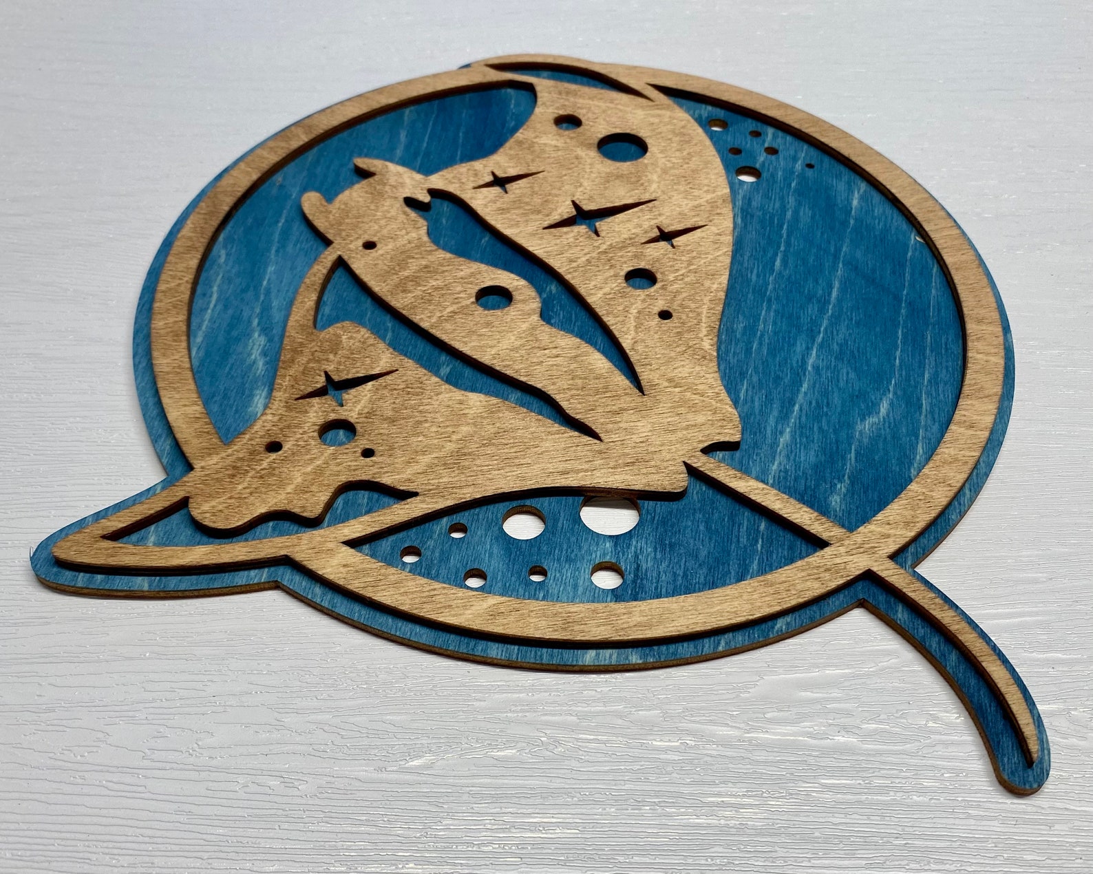 Manta Ray Wall Art Wood Manta Ray Decor Ocean Wall Art | Etsy