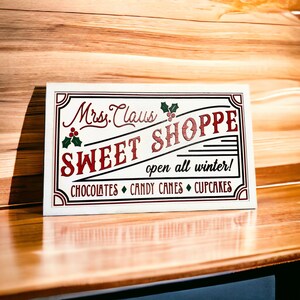 Christmas Wall Decor, Mrs Claus Sign, Holiday Wall Sign, Christmas ...