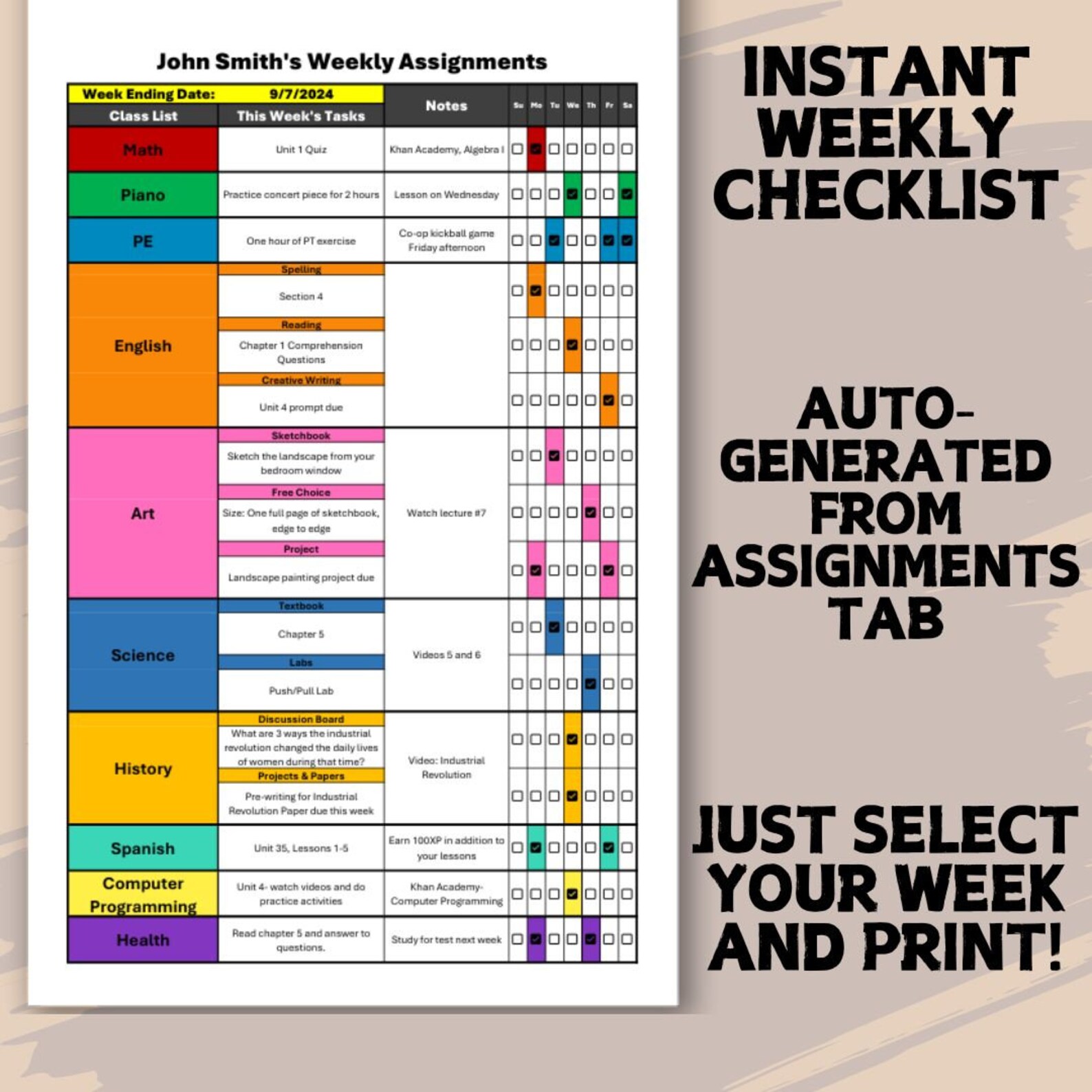 Homeschool Planner, Gradebook, Progress Report, Attendance Tracker, and ...