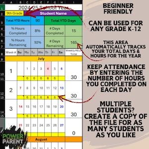 Homeschool Planner, Gradebook, Progress Report, Attendance Tracker, and ...
