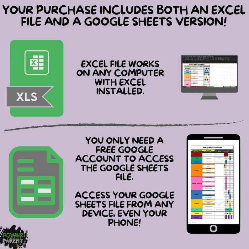 Checklist Template | Daily & Weekly Task Planner | Excel and Google ...
