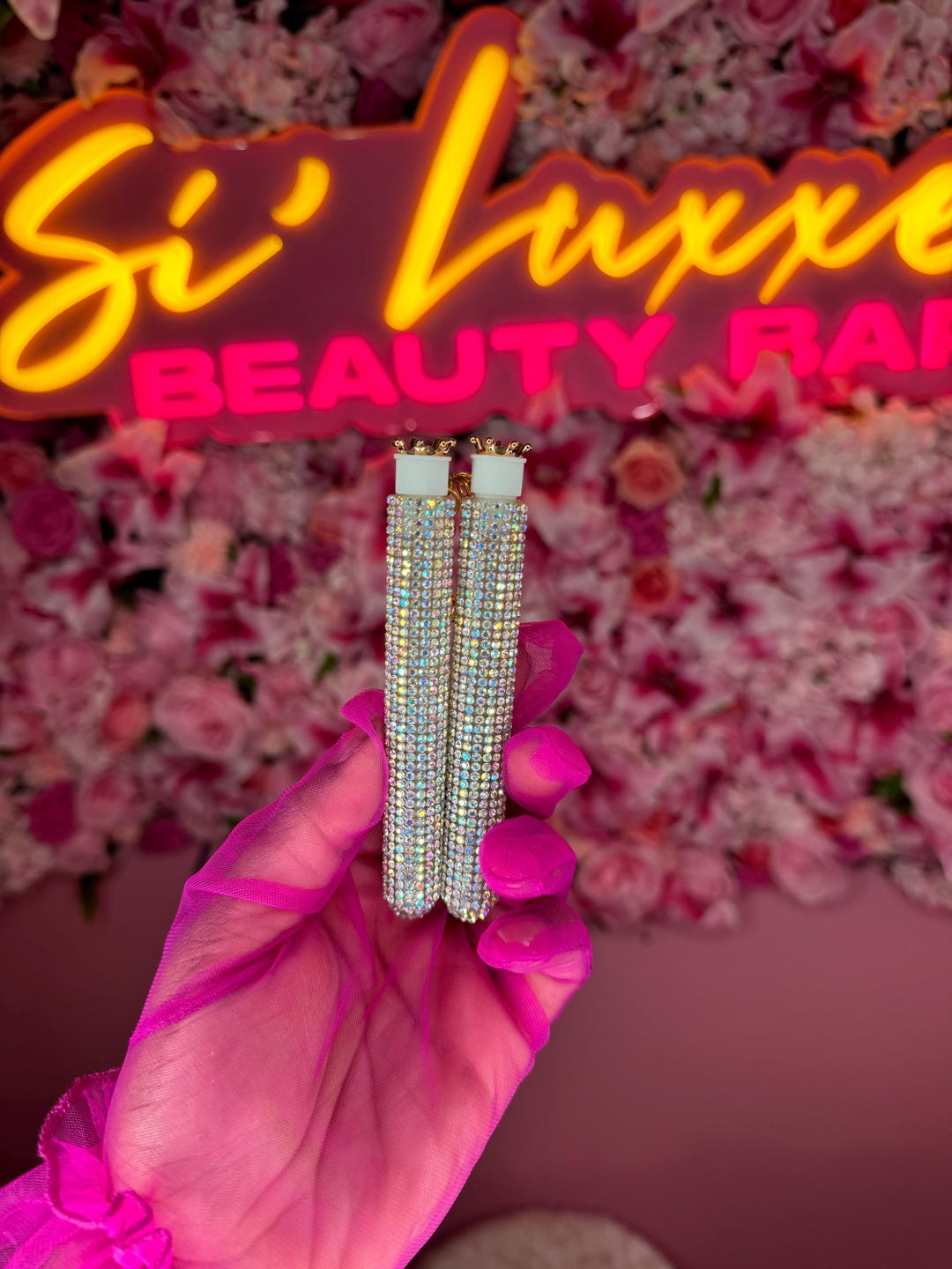 Bling Mascara Wand With Cover, Glitter Mascara Wand With Puff Ball ...