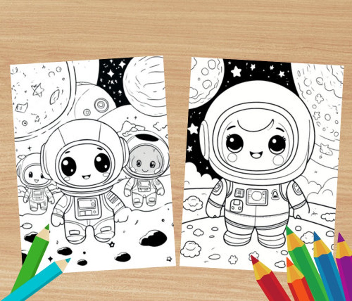 50 Kawaii Coloring Pages for Kids | Instant Download PDF | Fun & Cute ...