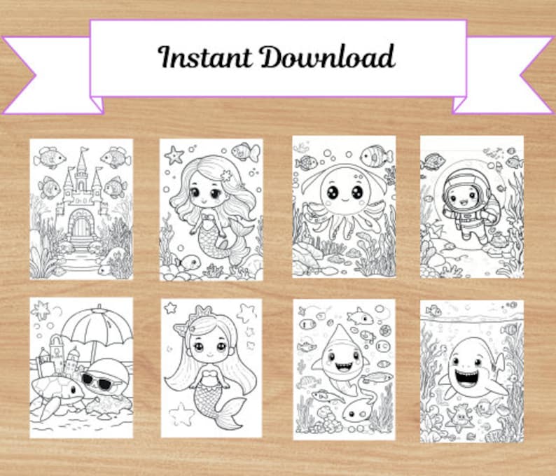50 Kawaii Coloring Pages for Kids | Instant Download PDF | Fun & Cute ...