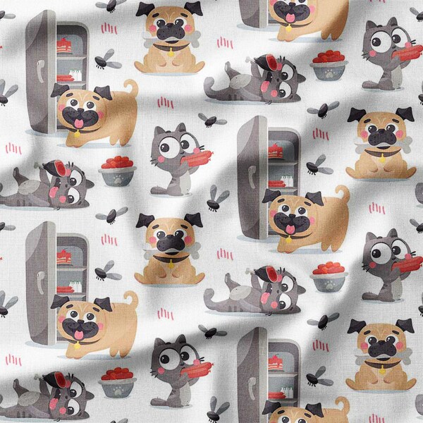 Pug Fabric - Etsy