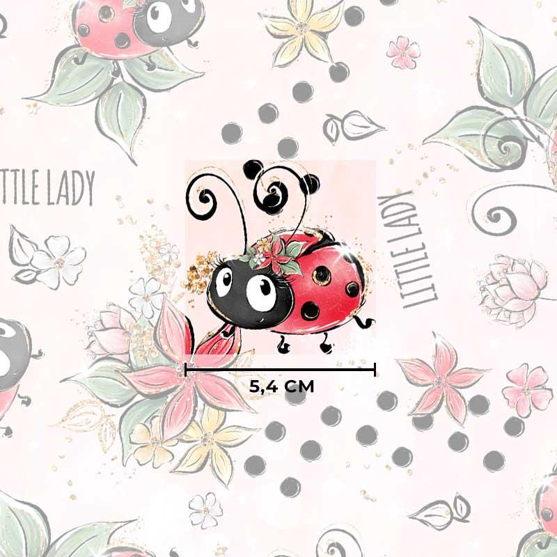 Adorable Ladybugs With Flowers and Polka Dots on Pink Cotton Fabric by ...