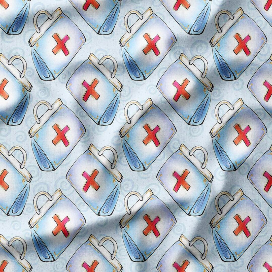 Medical First Aid Bag Cotton Fabric by the Yard - Fun and Playful ...
