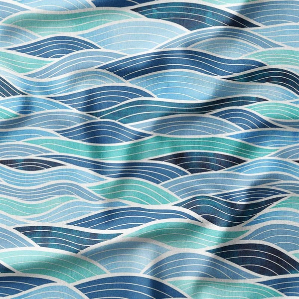 Waves Fabric - Etsy