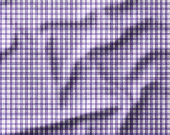 Purplebuffalo Plaid Fabric Buffalo Check in Purple by Domesticate ...