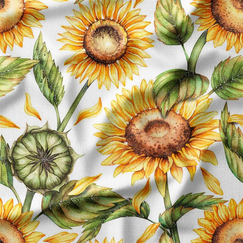 Sunflower Fabric by the Yard - Etsy