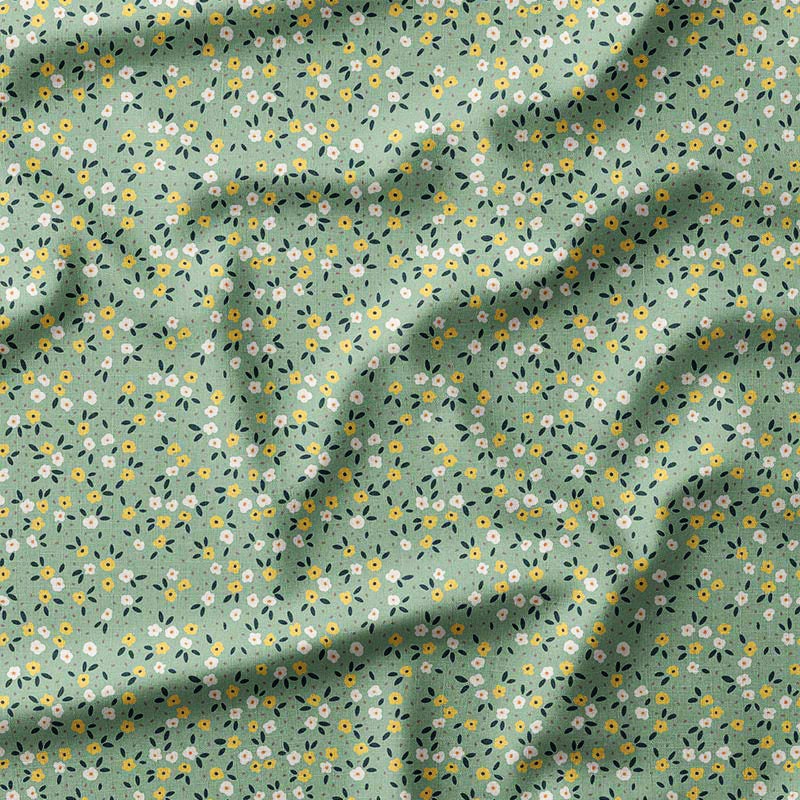 Sage Floral Fabric - Etsy