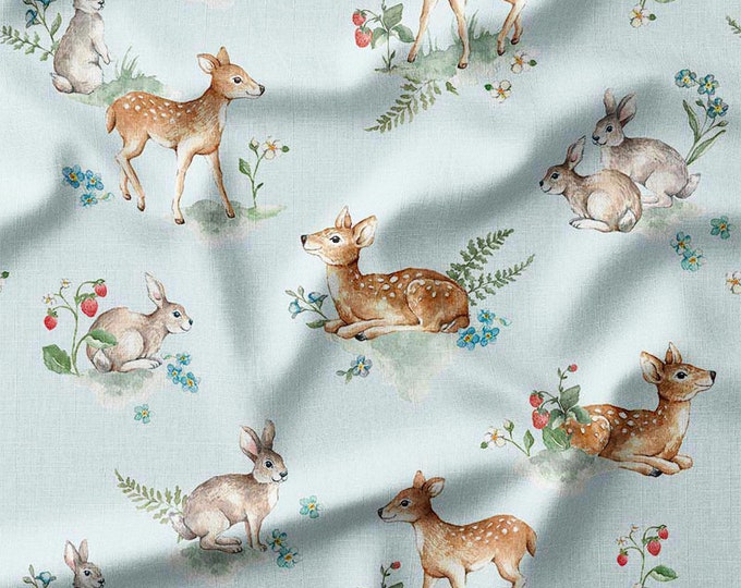 Fairy Tale Fabric Jackalope in Spring by Latheandquill Fairytale ...