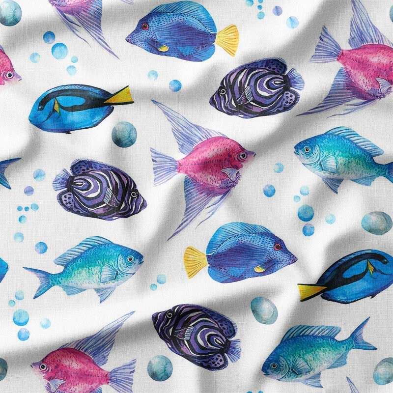 Tropical Fish Fabric - Etsy