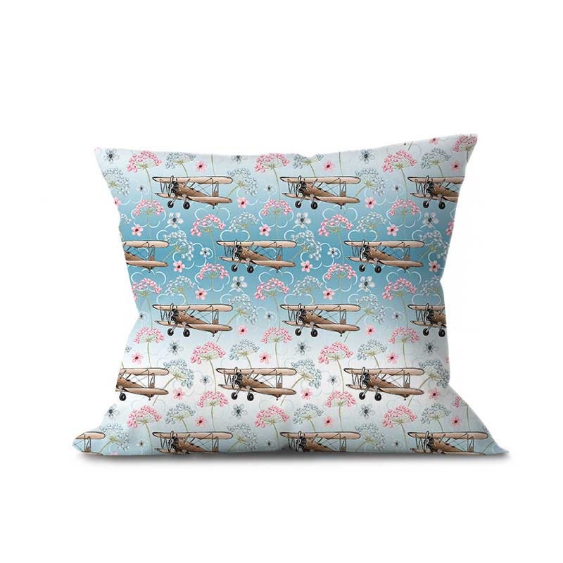 Vintage Airplane & Floral Fabric by the Yard Choose Cotton, Linen ...