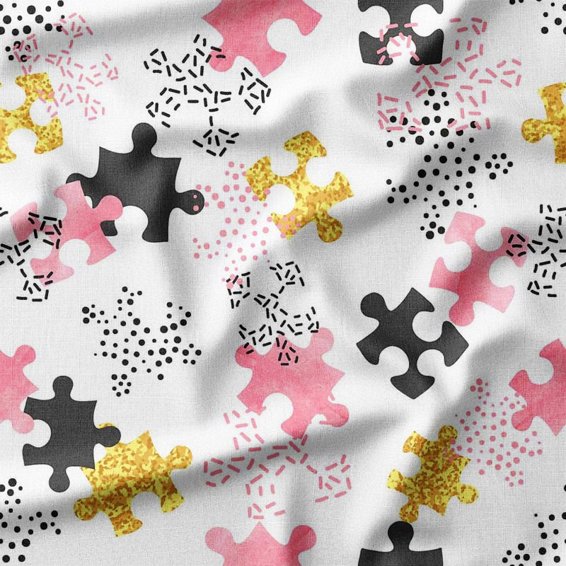 Puzzle Fabric - Etsy
