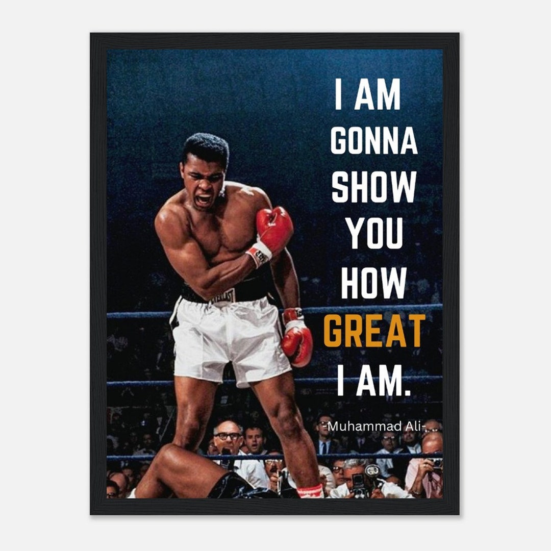 Motivational Muhammad Ali Poster Motivational Poster Boxing Poster ...