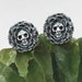 Dark Flowers, Fleur De Mort, Sterling Silver, Skull Flower Earrings ...