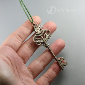 Magical Key - Serpentine Pendant, Hand Sculpted ONE OF A KIND, Bronze ...