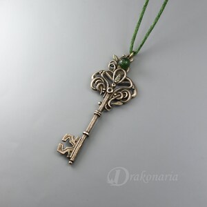 Magical Key - Serpentine Pendant, Hand Sculpted ONE OF A KIND, Bronze ...