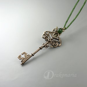 Magical Key - Serpentine Pendant, Hand Sculpted ONE OF A KIND, Bronze ...