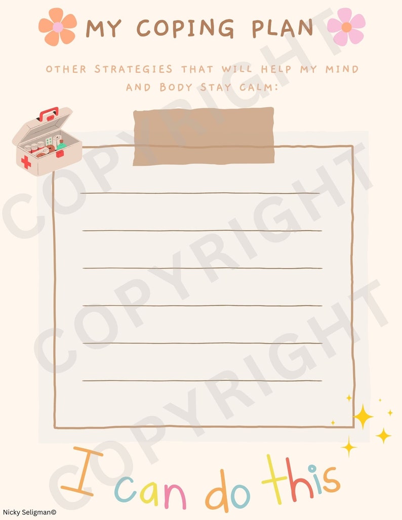 Coping Plan Worksheet for Doctor / Hospital Visit - Etsy