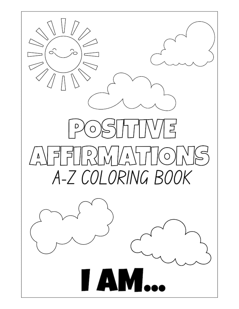 Positive Affirmation Coloring Book A-Z - Etsy