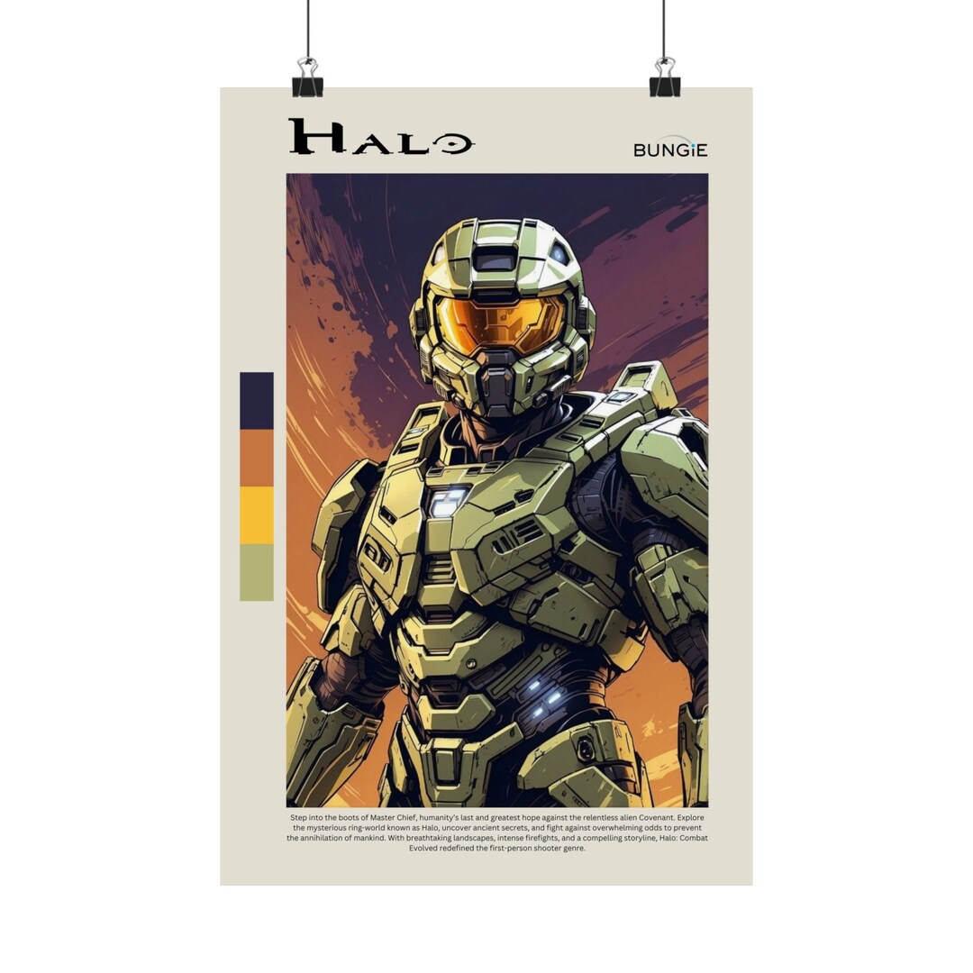 Halo: Combat Evolved Master Chief Matte Poster - Etsy