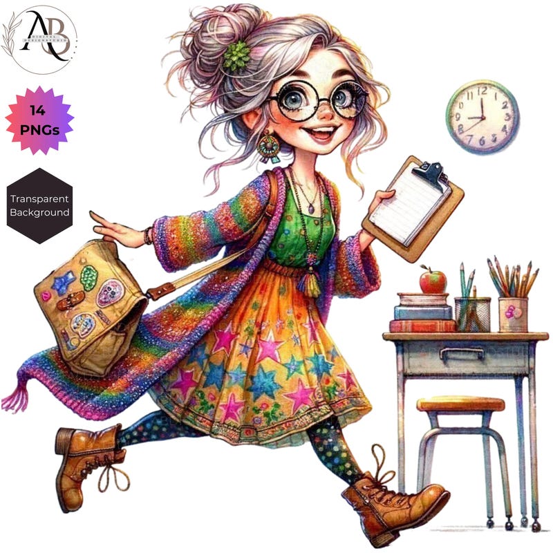 Teacher Board Cartoon - Etsy UK