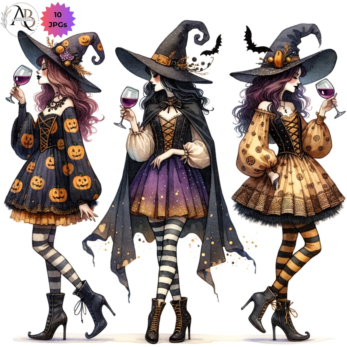 Halloween Witch Dance Party Clip Art 10JPG Best Friends Clipart ...