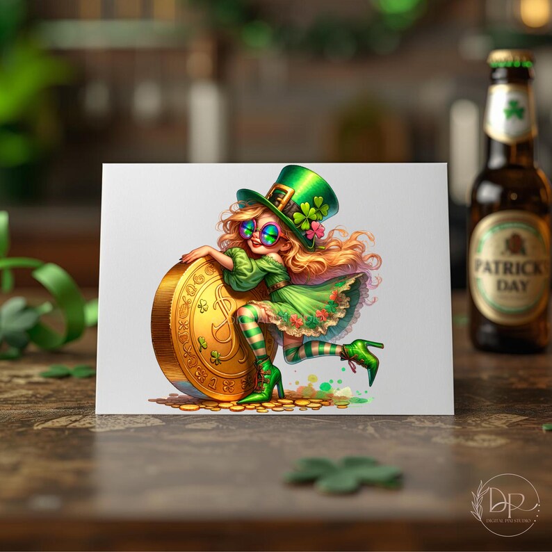 13 PNG St. Patrick's Day - Leprechaun Girl Clipart Bundle - Quirky Girl ...