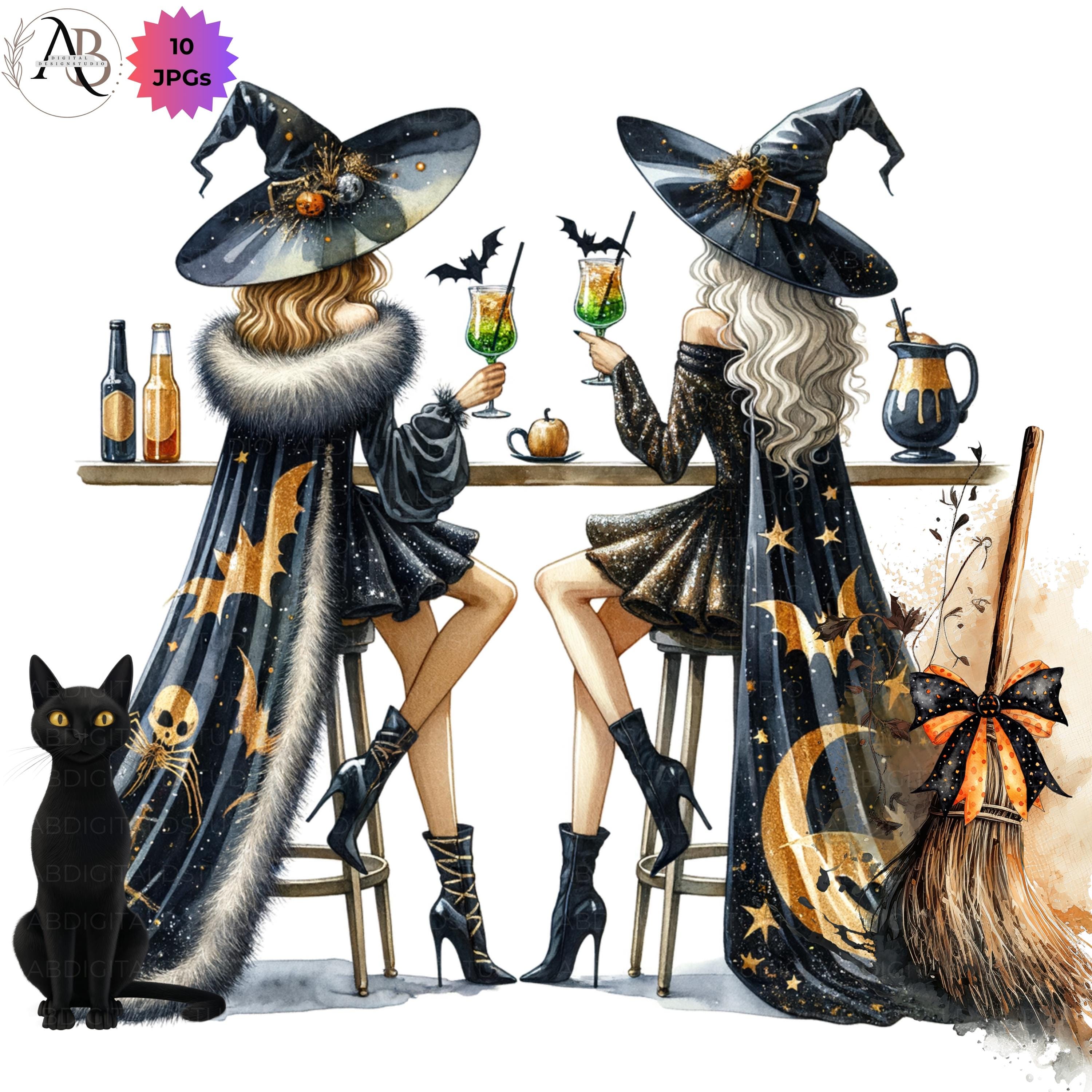 Halloween Witch Dance Party Clip Art 10JPG Best Friends Clipart ...