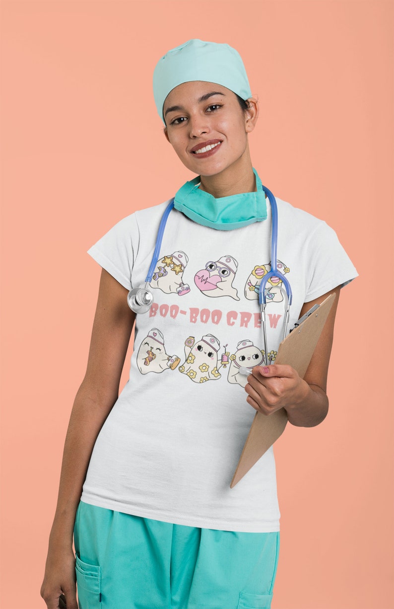 Boo Boo Crew PNG, Ghost Nurse Png, Groovy, Funny Nurse Png, Cute Ghost ...