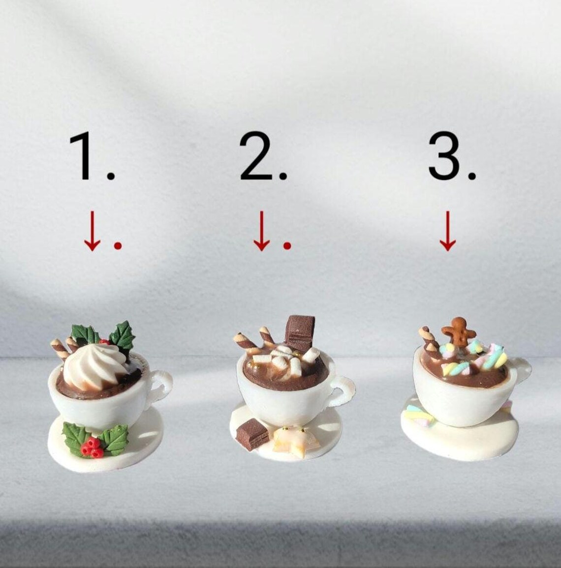 Miniature Cup With Hot Chocolate, 1 Piece, Realistic Food Miniature ...