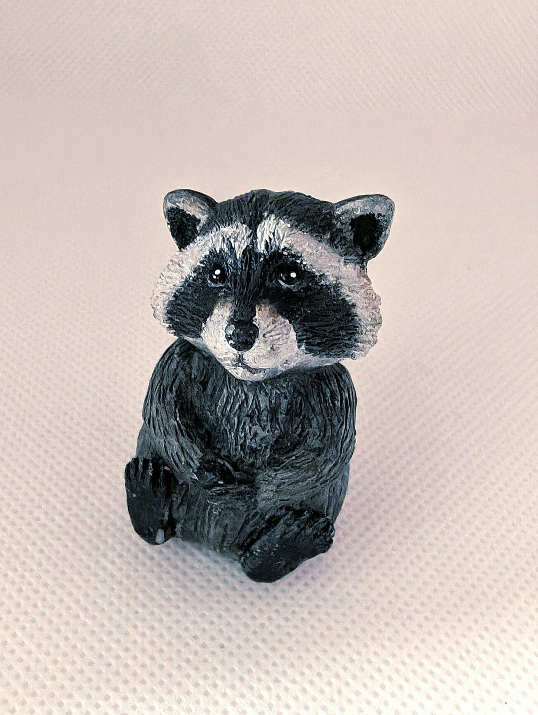 Raccoon Figure, Dollhouse Animal, Gnome Raccoon - Etsy