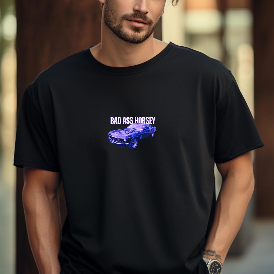 BAD ASS HORSEY Comfort Colors Relaxed Fit, Unisex, 100% Cotton Pre ...