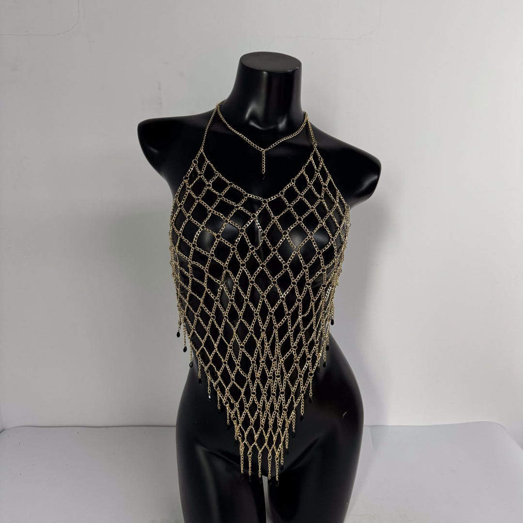 Bralette Body Chain Necklace in Bikini Chain Bohemian Jewelry Delicate ...