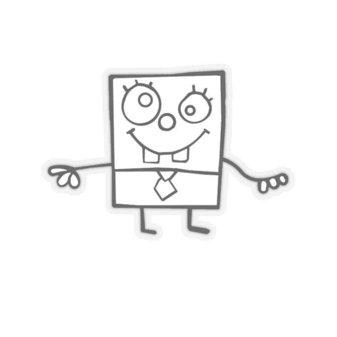 Spongebob Doodle Bob Sticker - Etsy
