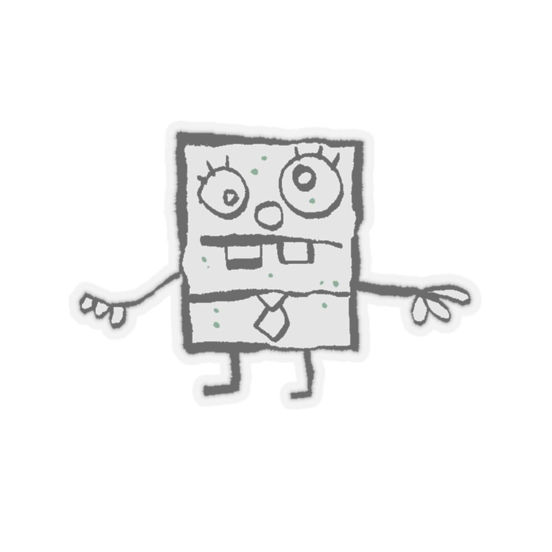 Spongebob Doodle Bob Sticker - Etsy