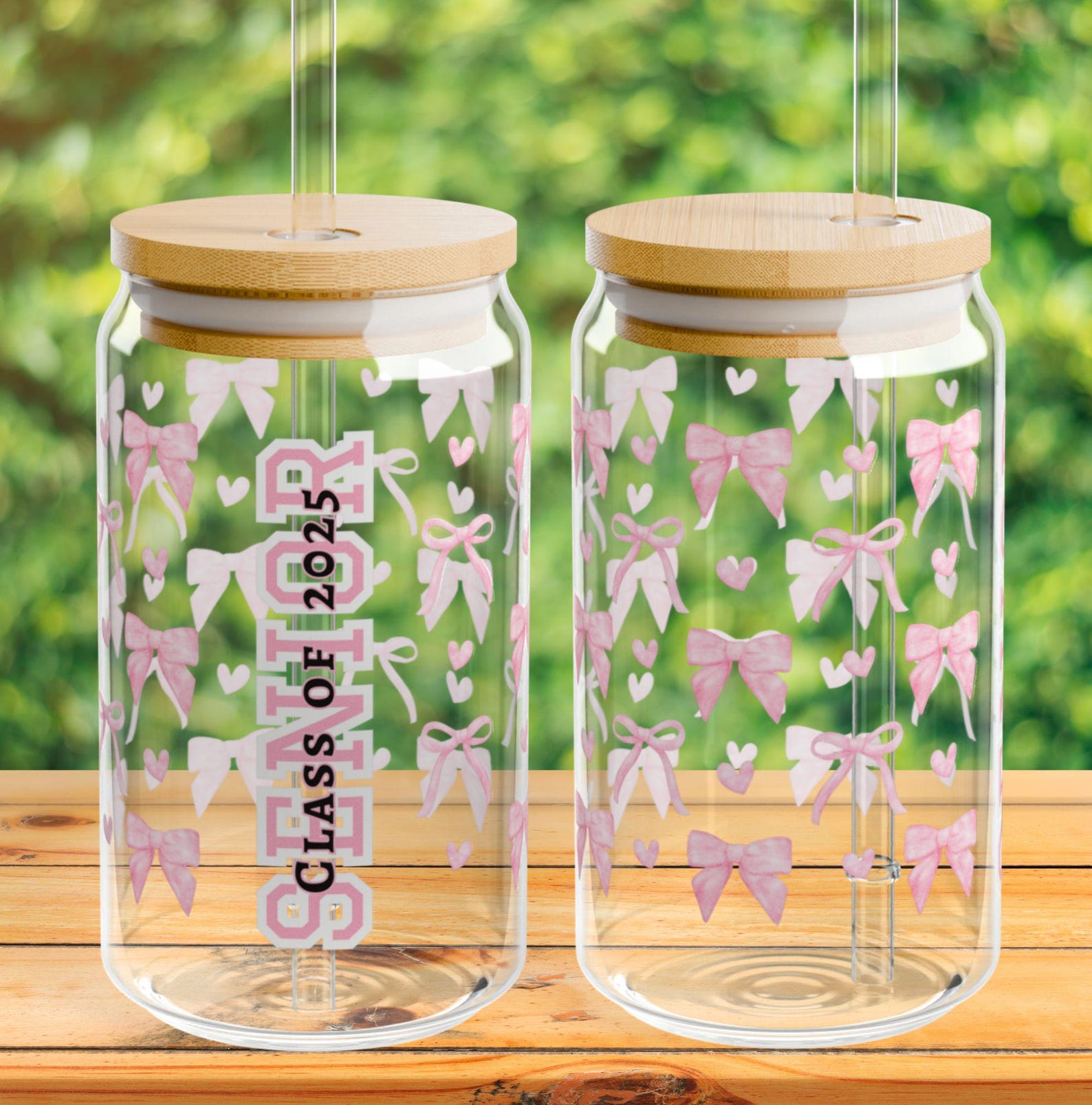 Senior, Class of 2025, Coquette Pink Bow, Tumbler, Gift For, Graduation ...