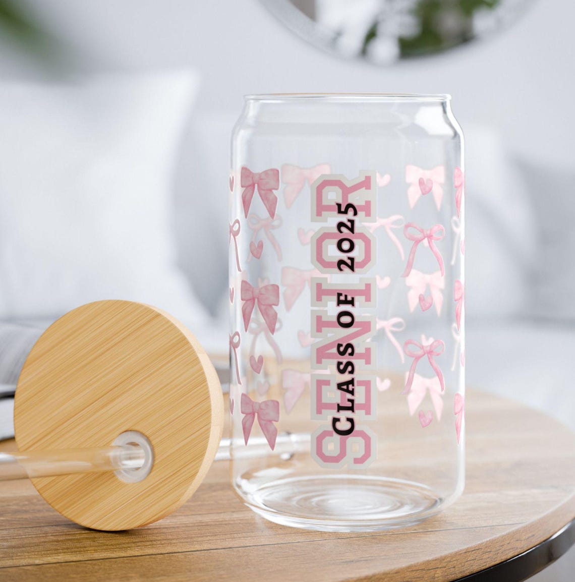 Senior, Class of 2025, Coquette Pink Bow, Tumbler, Gift For, Graduation ...