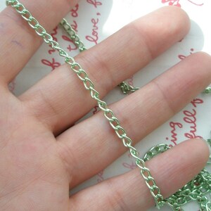 5 Feet Aluminum Curb Chain Light Green Green Size--s (link4mm X 3mm - Etsy