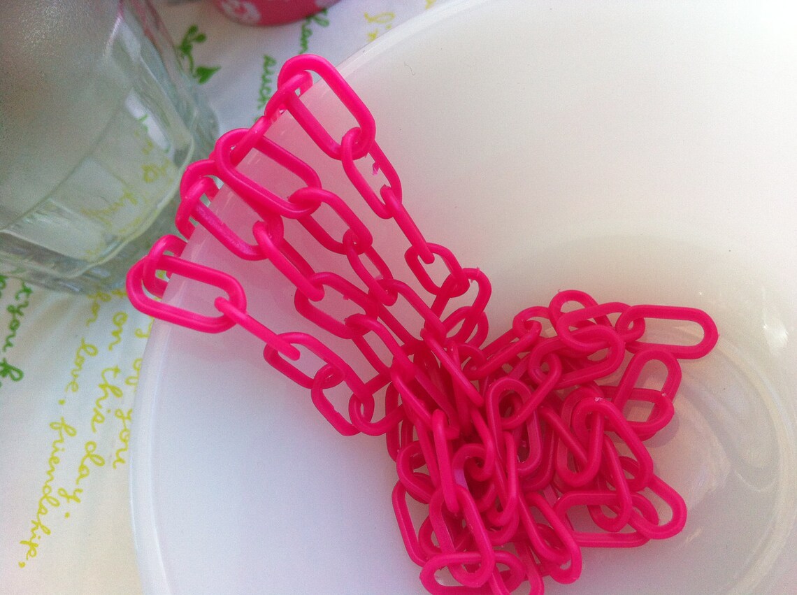 Plastic Chains Hot Pink Link ( 13mm X 7mm) 2pcs X 16inches - Etsy