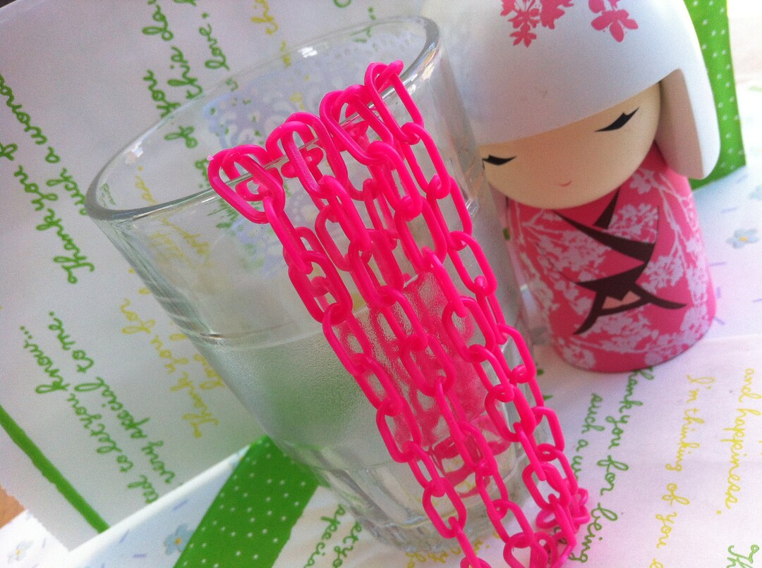 Plastic Chains Hot Pink Link ( 13mm X 7mm) 2pcs X 16inches - Etsy