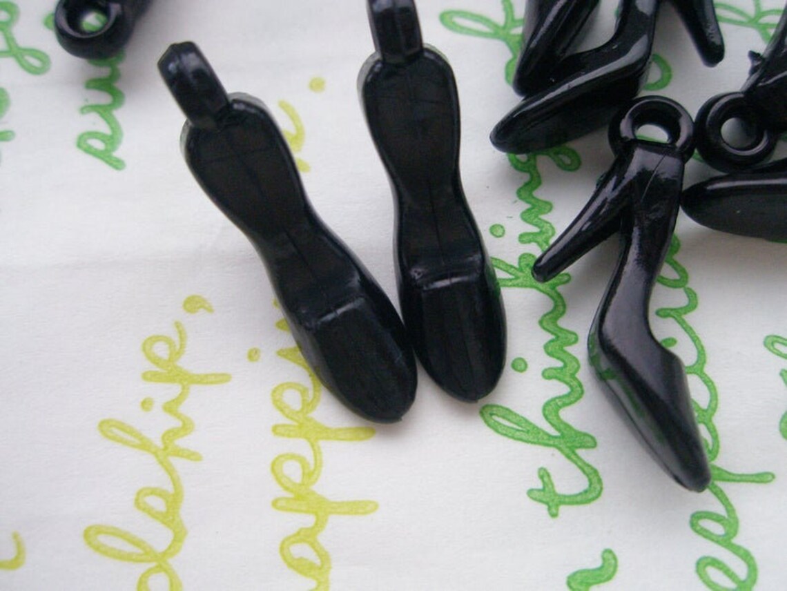 Small Barbie Shoes Charms 20pcs Black | Etsy