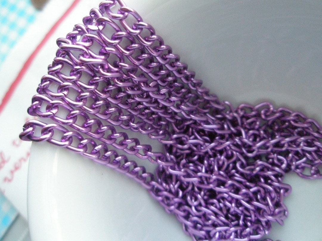 5 Feet Aluminum Curb Chain PURPLE Size---m (link6mm X 3mm) - Etsy