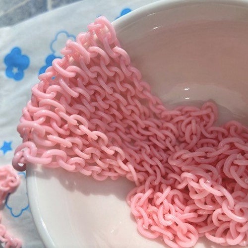 2-50pcs Colourful Plastic Chain20 Inch Acrylic Chain With - Etsy