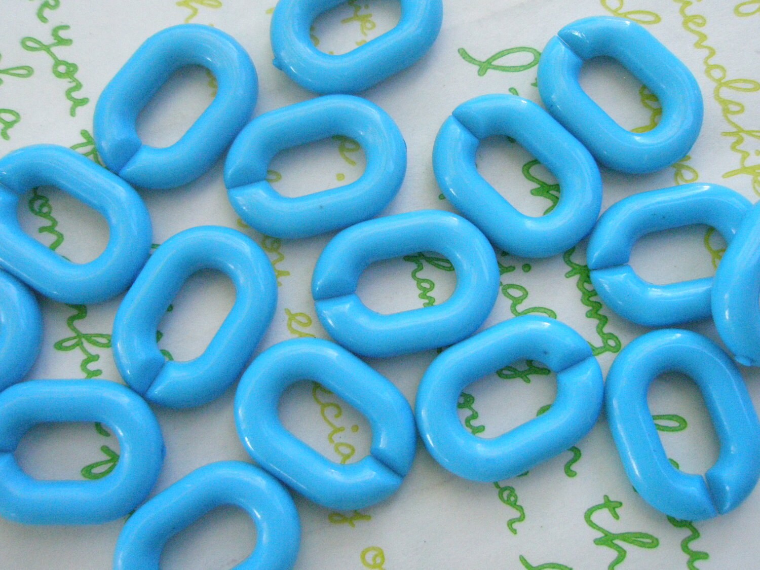 SALE Large Funky Acrylic chain links Size 19mm x 14mm 40pcs | Etsy