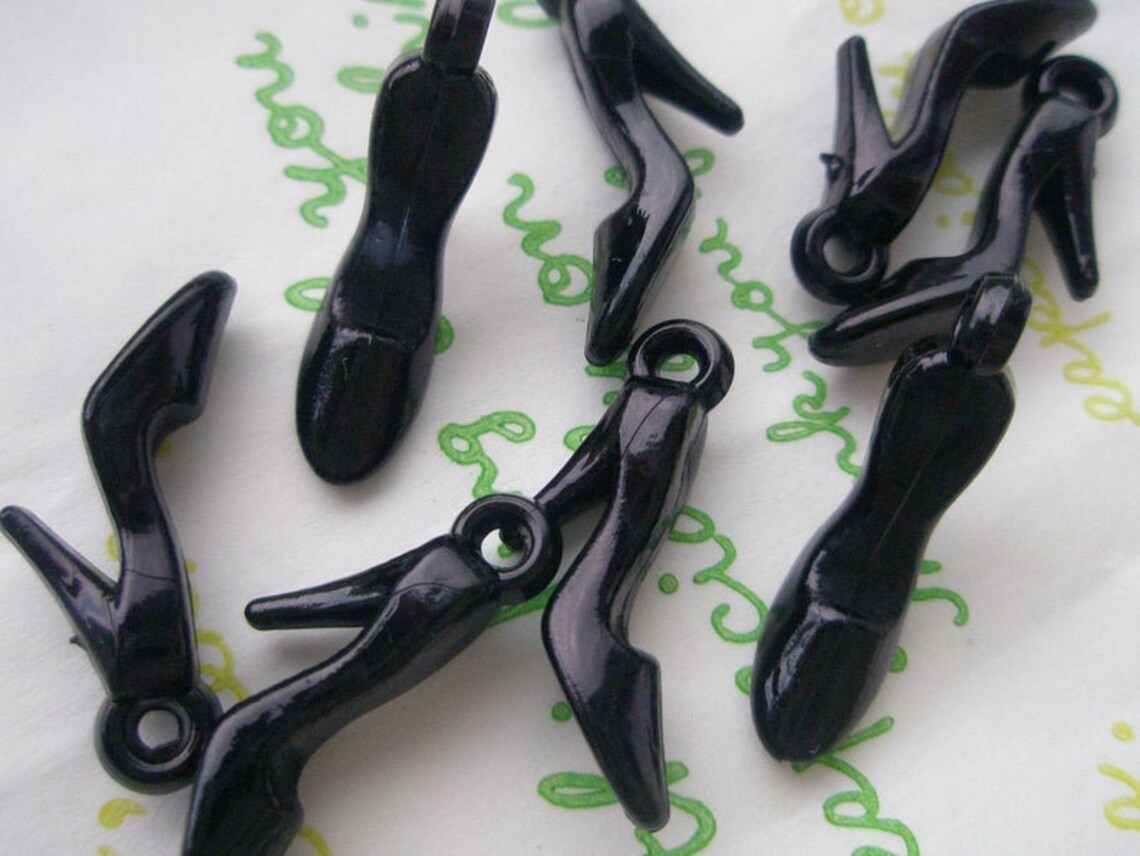 Small Barbie Shoes Charms 20pcs Black | Etsy